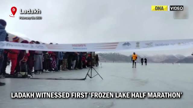 World’s most picturesque marathon? Ladakh hosts first frozen lake half ...