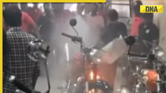 Royal Enfield Bullet 350 catches fire right after delivery, video goes ...