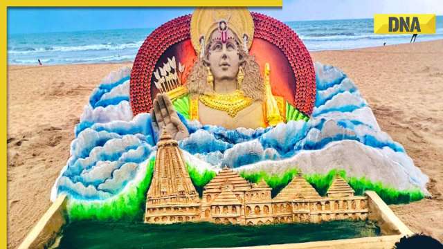 Sudarsan Pattnaik creates magnificent sand art for Ram Navami on Puri ...