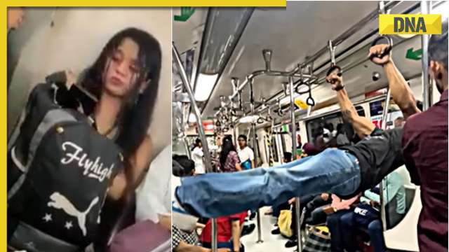 Watch After Viral Delhi Metro Girl Video Man Performing Stunt Inside