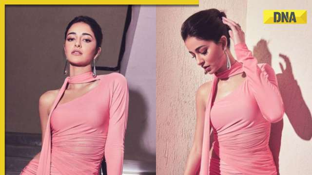 In Pics Ananya Panday Exudes Barbie Vibes In Pink One Shoulder Dress