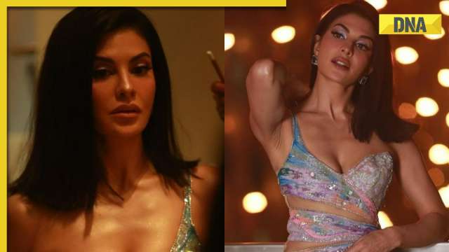 Jacqueline Fernandez flaunts her cleavage in multi-coloured gown at IIFA Rocks 2023, see bold photos