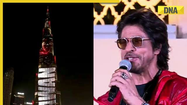 Shah Rukh Khan unveils Jawan trailer on Burj Khalifa with 20000 fans in attendance, see viral ...